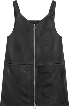 Fiorucci Femme, Robes, Noir, Taille: 40 FR Zip Pocket Leather Dress