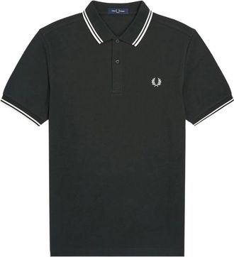Fred Perry Homme, Tops, Vert, Taille: 2XL Polo &agrave; double liser&eacute;