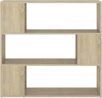 Generic Offene B&uuml;cherregale, Freistehend, Platzsparendes Aufbewahrungsregal aus Holzwerkstoff f&uuml;r B&uuml;cher, Dekoration und Medien (Sonoma-Eiche)