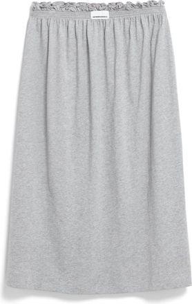 Armedangels Damen Jerseyrock aus Bio-Baumwolle MERLAA Loose Fit Silver Melange