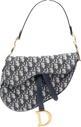 Dior Hobo Bags - Oblique Canvas Saddle Bag - Gr. unisize - in Blau - f&uuml;r Damen