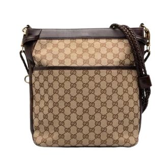 Gucci Sac bandouli&egrave;re en toile Pre-owned - Femme - Pre-owned - Beige - Taille: ONE Size