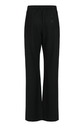 Celine Mens Wool Trousers With High Waist Black