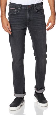 Tommy Hilfiger Herren Straight Denton Sstr Ruso Black Jeans, 29W / 34L