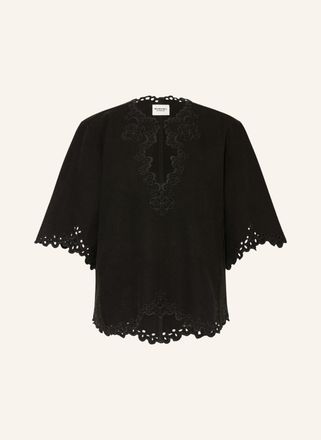 Isabel Marant Marant &Eacute;toile Blusenshirt Shana Mit Lochspitze Und 3/4-Arm schwarz