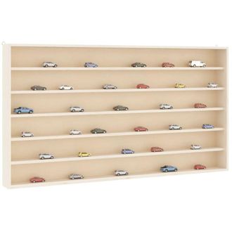vidaXL Vidaxl - Vitrine de collection en bois avec 6 &eacute;tag&egrave;res 80x8,5x55 cm