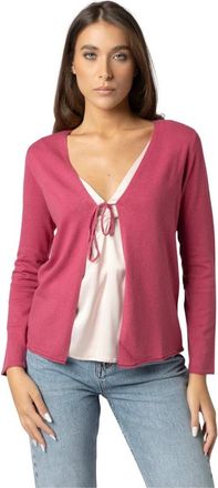 Kocca Femme, Pulls, Rouge, Taille: 38 FR Chic cardigan long &agrave; nouer