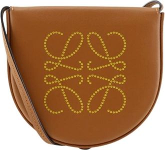 Loewe Pre-owned Petit Sac Pochette Talon en Cuir de Veau - Femme - Pre-owned - Brun - Taille: ONE Size