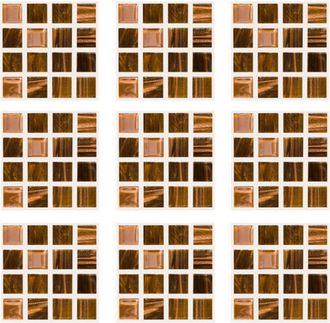 Railonch 30 St&uuml;ck Mosaik Wandfliese Aufkleber, Mosaik Fliesenaufkleber PVC, Wandfliese Aufkleber Fliesendekor f&uuml;r Bad und K&uuml;che (Dunkelbraun)