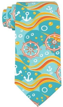 Generic Roues De Bateau Vagues Cravates Décontractée Cravates Hommes Classique Cravate Homme Pour Fêtes Formelle Entreprise