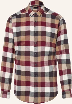 Strokesman's Strokesmans Flanellhemd Slim Fit braun