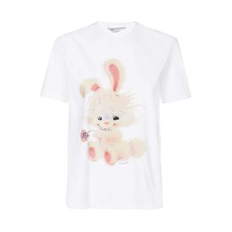 Stella McCartney Maxi Print Baumwoll T-shirt - - Tops - Damen - Wei&szlig; - 3XS