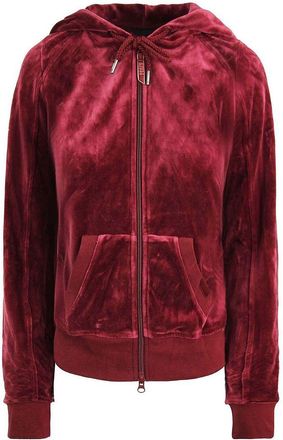 Puma x Rihanna Fenty Langarmburgunder Damen Velours Trackjacke 575837 02