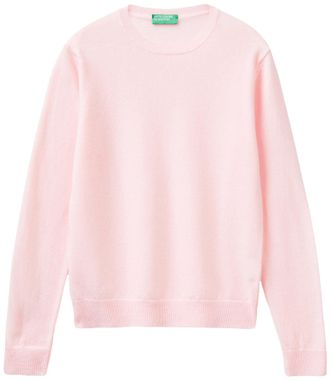Benetton Pullover G/C M/L 1002D1K01 Damenpullover, Rosa, M