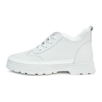 Cesare Gaspari Baskets Chunky Doubl&eacute;es en Laine M&eacute;rinos - Blanc - Femme - Chaussures - Blanc - Taille: 36 EU