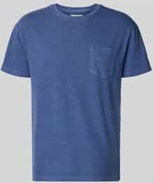 Superdry T-Shirt aus Baumwoll-Leinen-Mix mit Brusttasche