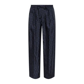 Kenzo Weite Seidenhose - - Trousers - Damen - Blau - 2XS