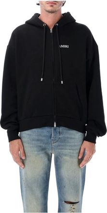 Amiri Relaxed Zip Up Hoodie - - Sweatshirts & Hoodies - Herren - Schwarzk - S