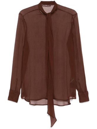 Ermanno Scervino blouse en soie - Marron