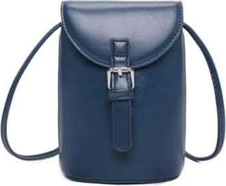 Generic Petit sac &agrave; bandouli&egrave;re | Sac bandouli&egrave;re | Messenger en cuir vegan | Sacs de voyage - Bleu