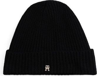 Tommy Hilfiger Mütze Th Cashmere AW0AW17772 Schwarz