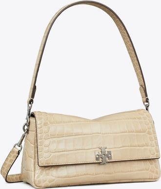 Tory Burch Kleine Charlie Schultertasche mit Krokopr&auml;gung