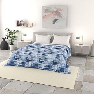 Italian Bed Linen Basic Sommer Steppdecke, Bedruckte mikrofaser, 250x240cm, Paint