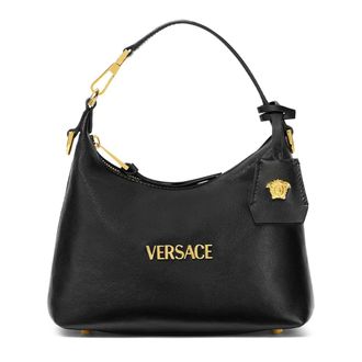 Versace Femme, Sacs, Noir, Taille: ONE Size Sac &agrave; main noir avec logo hardware
