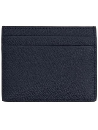 Valentino Garavani Vlog Signature Calf Leather Card Case - Blue