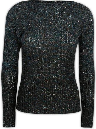 Maison Margiela Femme, Pulls, Multicolore, Taille: 42 FR Pull en maille orn&eacute; de sequins