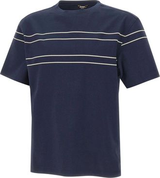 K-Way Homme, Tops, Bleu, Taille: M Fantome Cotton Stripes T-shirt