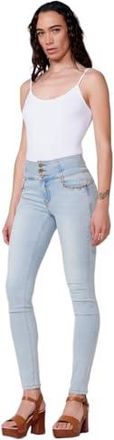 Koröshi Jean Push Up pour femme, couleur bleu clair, bleu CL, bleu, 40