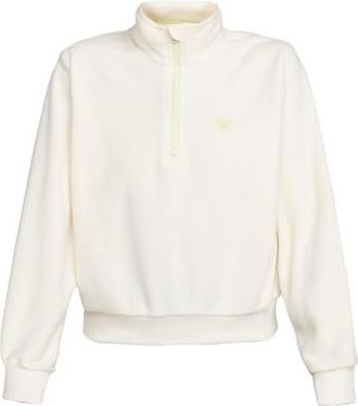 Roxy Waves of Warmth Half Zip Sweatshirt, Buttercream, XL Womens