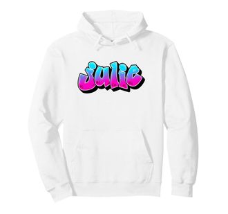 BDAZ Julie Graffiti Personalisierter Name Blau Rosa Frauen M&auml;dchen Pullover Hoodie