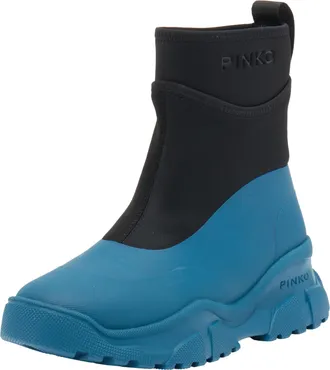 Pinko Damen Moss 2 Trekboot Neopren + Gummi Springerstiefel, Gz1 Blau Schwarz, 35 EU