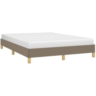 vidaXL Cadre de lit Taupe 140x190 cm Tissu
