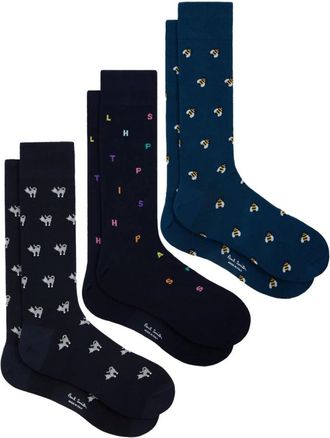 Paul Smith Homme, Sous-vêtements, Multicolore, Taille: ONE Size Sock Seas 3 Pkt