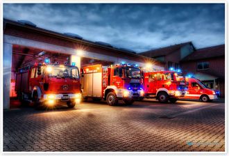 Posterlounge Feuerwehrfahrzeuge Poster von Markus Will 100 x 70 cm Wandbilder Wanddeko