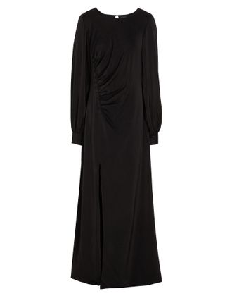 8 by YOOX L/SLEEVE FRONT SLIT MAXI DRESS