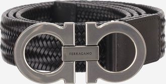 Ferragamo Ceinture tress&eacute;e Salvatore Ferragamo avec boucle &agrave; crochet et oeillet