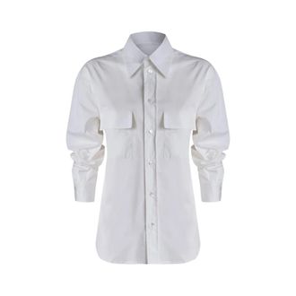 Nineminutes Hemdbluse mit tiefem R&uuml;ckenausschnitt - - Blouses & Shirts - Damen - Wei&szlig; - L