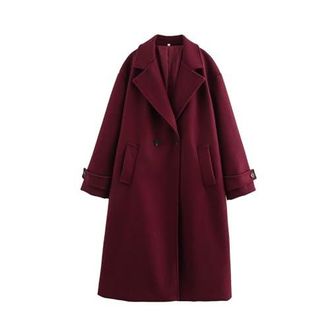 Generic Adies trench-coat ample d&eacute;contract&eacute;, manteau long doux et l&eacute;ger, trench-coat quotidien coupe-vent polyvalent for le printemps et lautomne(Claret,xs)