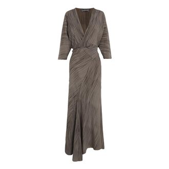 Cortana Tarantella- ruhiges Seidenkleid Print- - - Dresses - Damen - Braun - XS