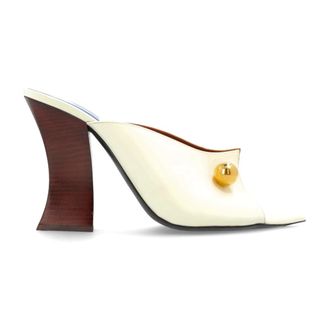 Lanvin Sandaletten mit Absatz aus Leder - - Shoes - Damen - Beige - 37 EU
