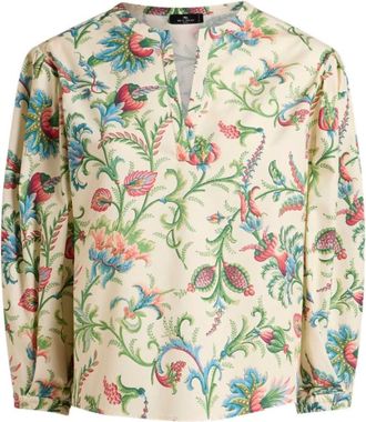 Etro Femme, Blouses et Chemises, Multicolore, Taille: 40 FR Blouse en coton avec motif floral