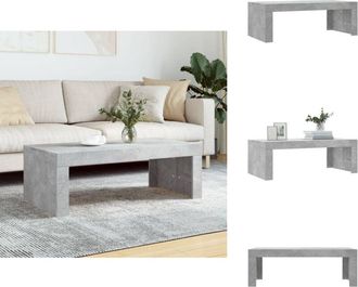 vidaXL Table basse gris béton 102x50x36 cm bois dingénierie - Table Basse - Meuble Salon - Table Dappoint - Décoration Intérieure - Design Moderne