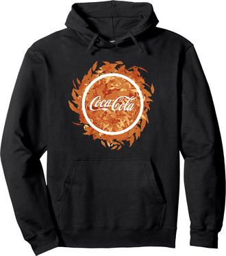 Coca Cola Ware Fiery Sun Classic Logo Centered Pullover Hoodie