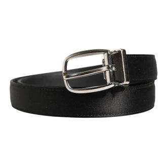 Dolce & Gabbana Homme, Accessoires, Noir, Taille: 85 CM Leather Logo-Buckle Belt