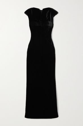 Tom Ford Robe Aus Samt Mit Steppnähten - Schwarz