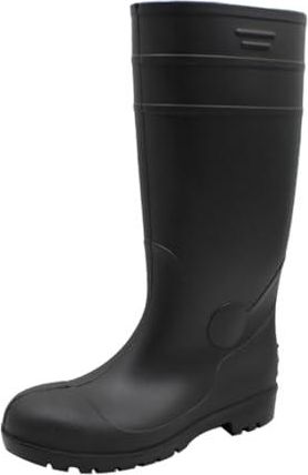 Yarnow Pluie Homme PVC Noires Hautes Antid&eacute;rapantes et R&eacute;sistantes Chaussures de S&eacute;curit&eacute; &Eacute;tanches Confortables pour Travail Agricole et Industrie